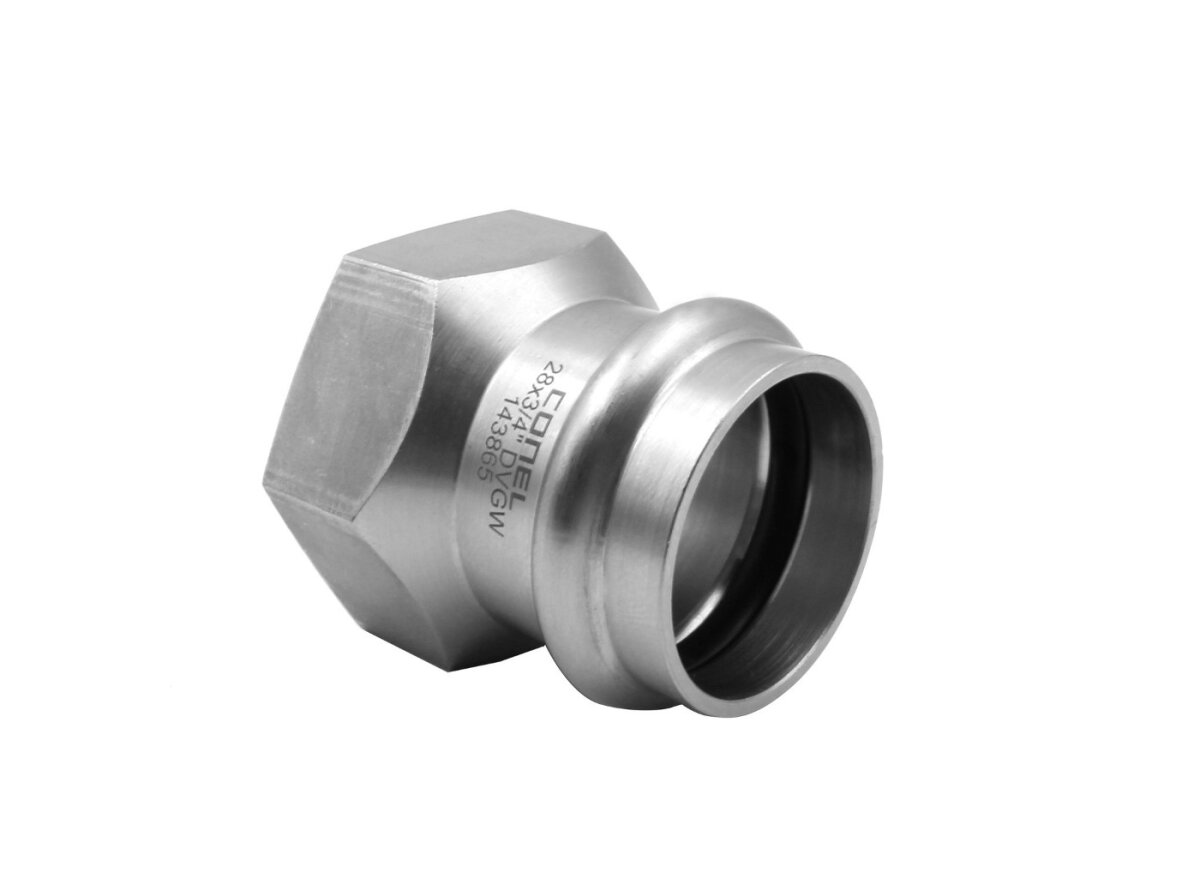 Connect Inox Edelstahl Pressfitting Übergangsstück 22 x 1/2"IG - 5 St ...