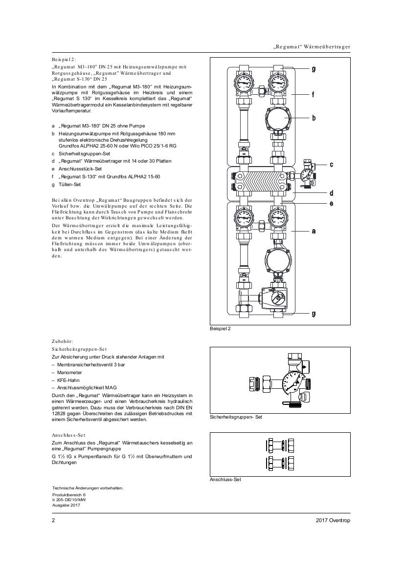 Oventrop Pumpengruppe Regumat S 180 kurze Bauform + Cosmo Pumpe CPH 2 ...
