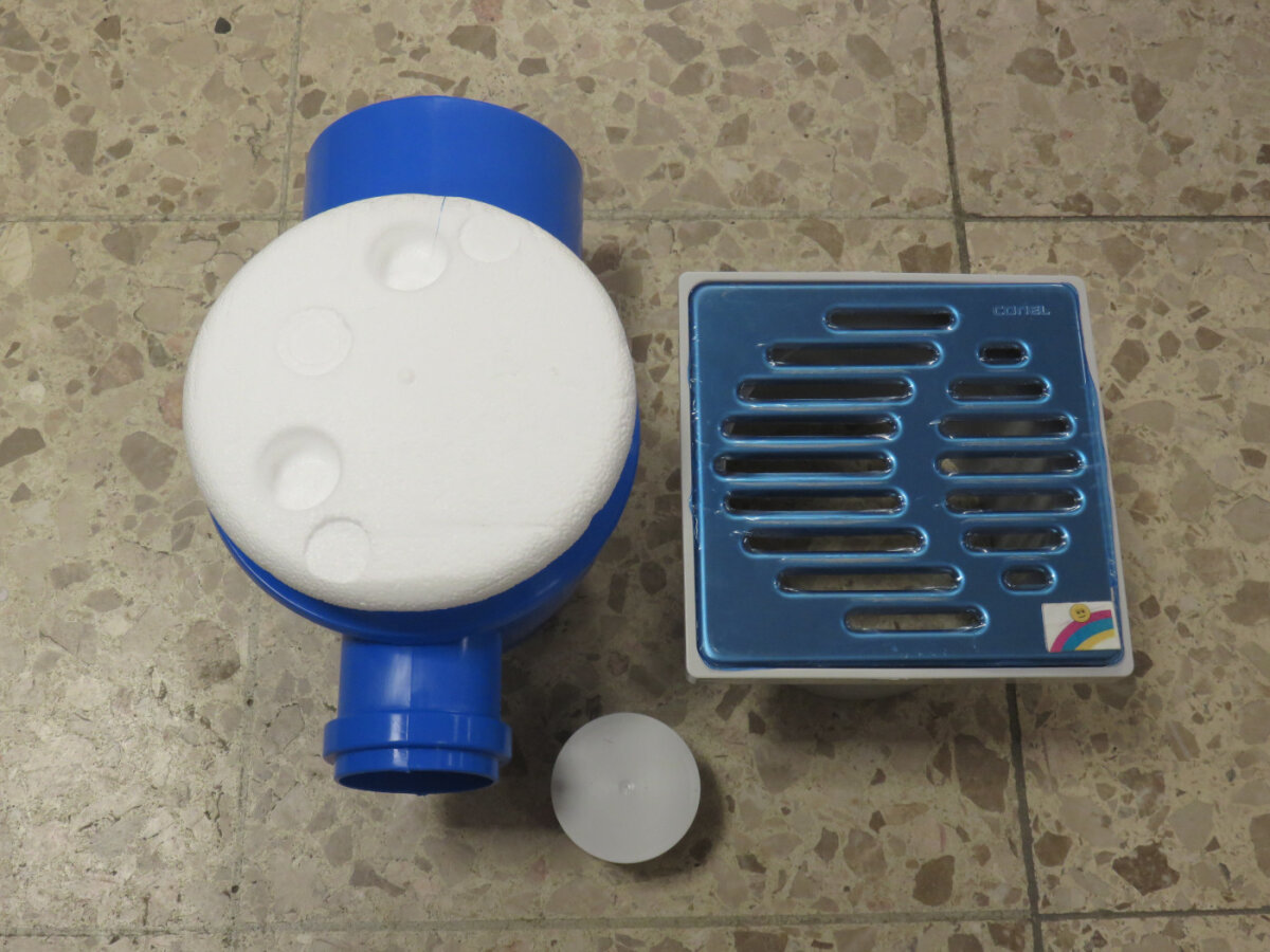 Conel Drain Bodenablauf DN 70/100 waagerecht Zulauf DN50 mit Aufsatz , 37,50