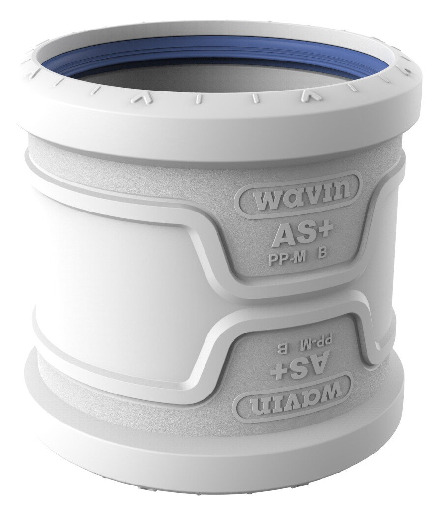 Wavin AS+ Doppelmuffe DN125 Schallschutz 19dB Abflussrohr, 17,50