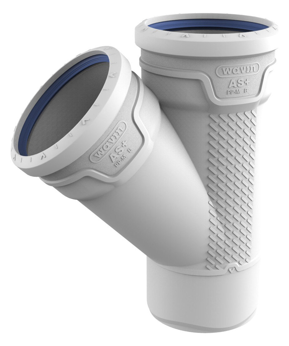 Wavin AS+ Abzweig 70x50 45 Grad Schallschutz 19dB Abflussrohr, 17,50