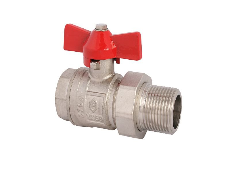 Schlösser Kugelhahn mit Verschraubung 1/2" DN15 IG x AG Flügelgriff, 15,90