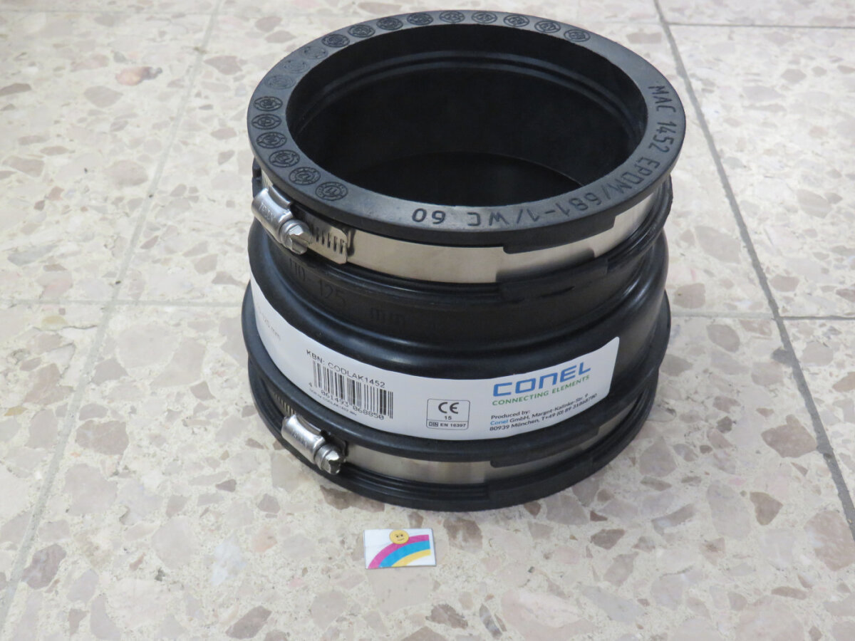 Conel Drain Link Gummi Adapterkupplung 130-145 / 110-125 mm für ausse ...