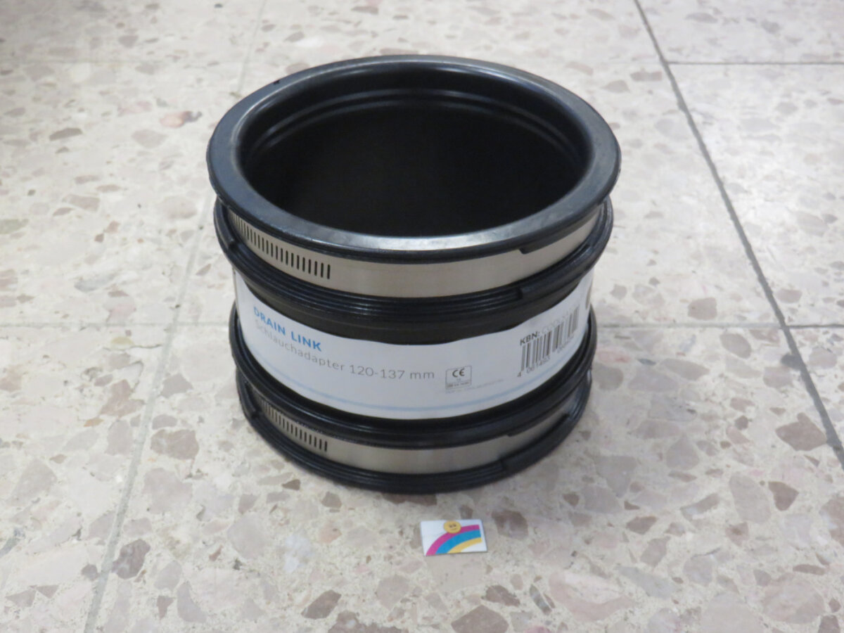 Conel Drain Link Gummi Schlauchadapter 120 bis 137 mm für aussenliege ...