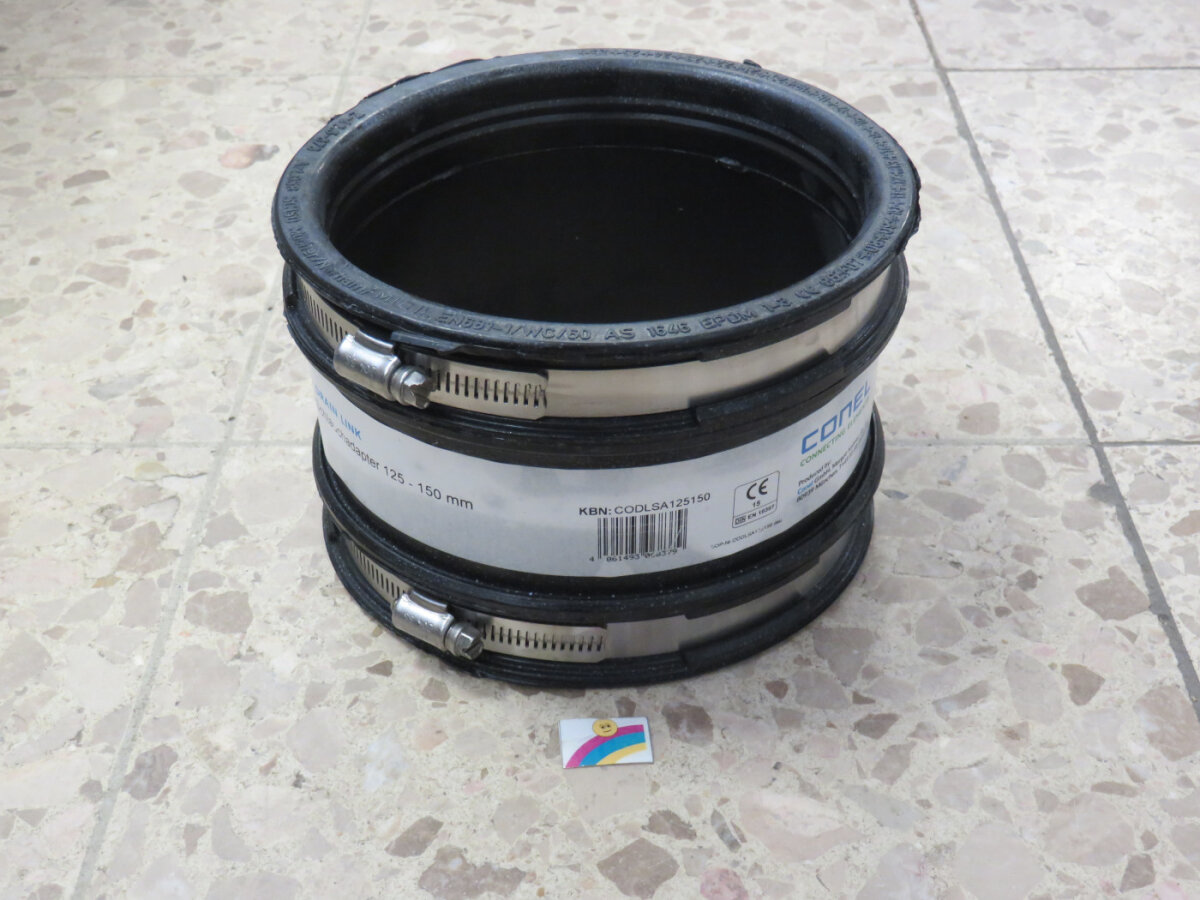 Conel Drain Link Gummi Schlauchadapter 125 bis 150 mm für aussenliege ...