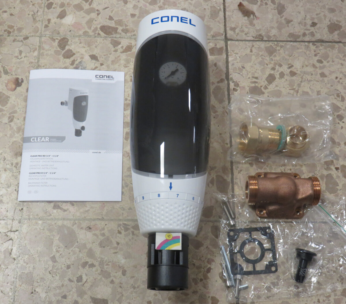 Conel Hauswasserstation CLEAR PRO RD 3/4" Rückspülfilter mit Druckmin ...