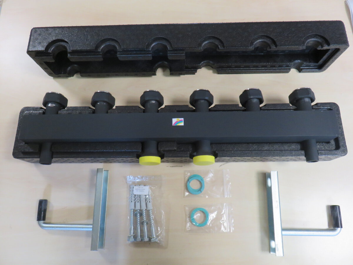 Oventrop Verteilerbalken mit Isolierung f.Regumat für 3 Heizkreise DN ...