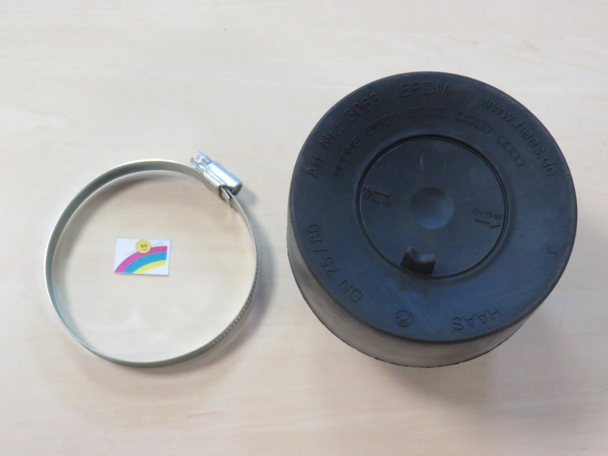 SML KONFIX Übergang DN80 Rohrverbinder d=75-90 Abschlussmuffe Übergan ...