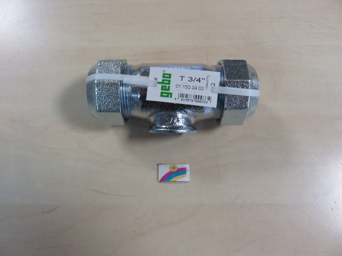 Gebo Klemmverbinder 3/4" x 26,9 x 26,9 T für Stahlrohr Abgang IG Temp ...