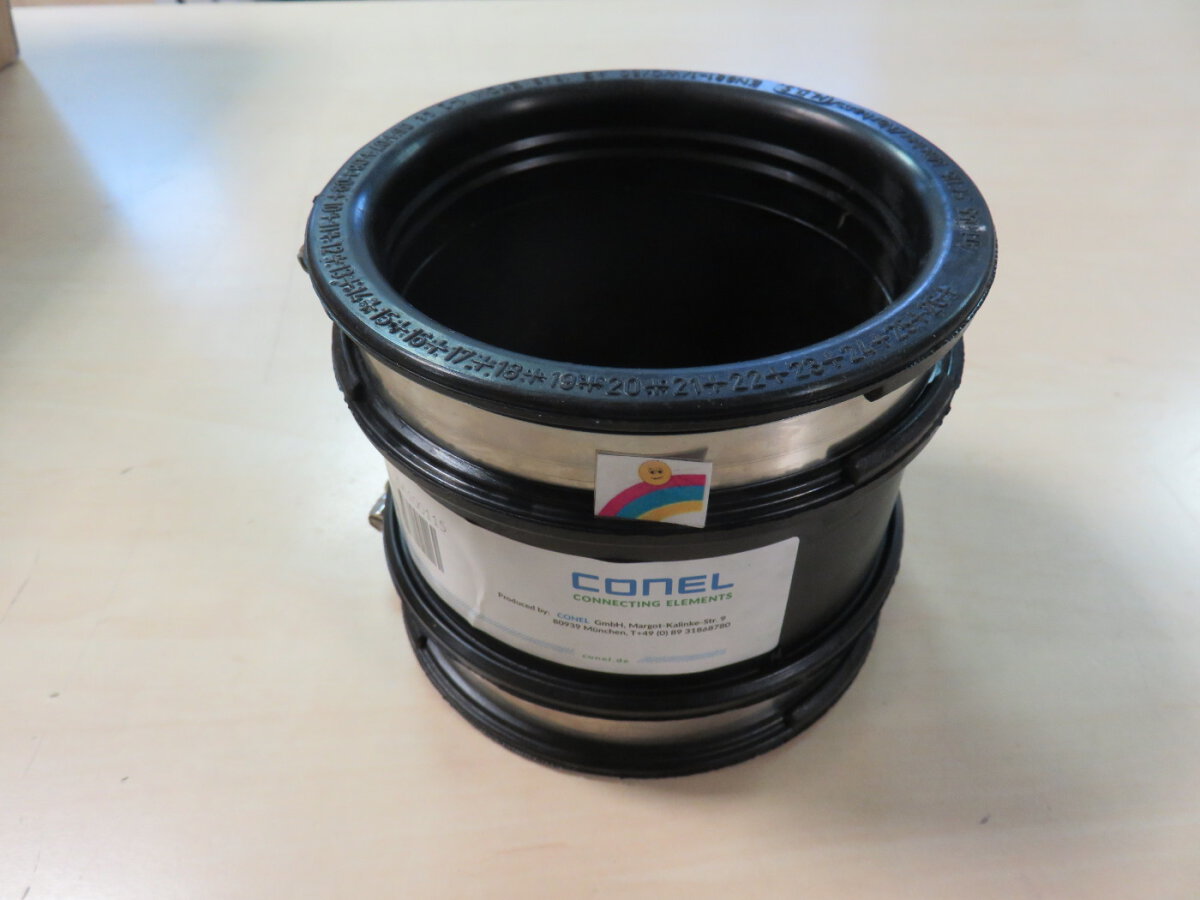 Conel Drain Link Gummi Schlauchadapter 100 bis 115 mm für aussenliege ...
